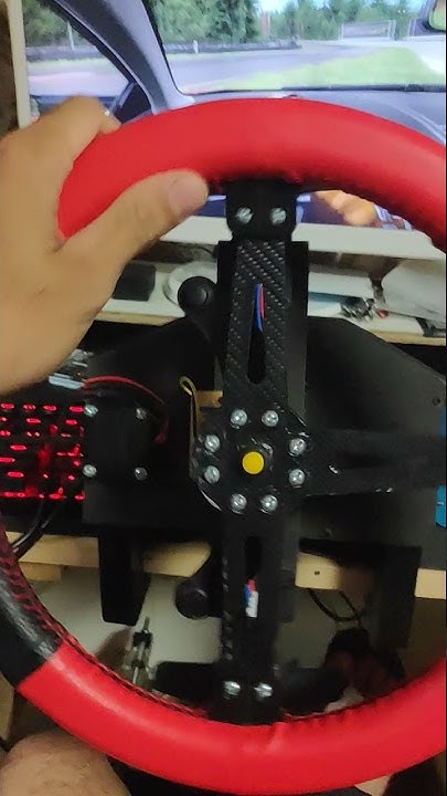 trying my diy arduino ffb steering wheel - YouTube