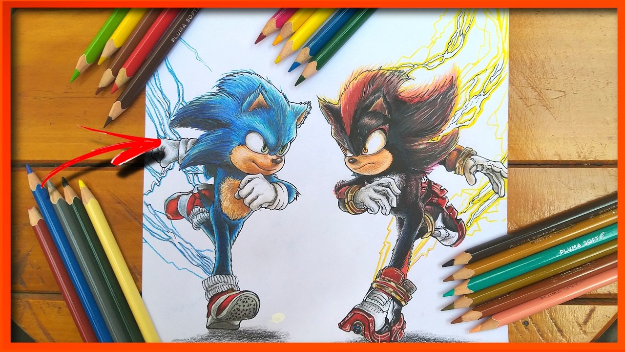Veja Como desenhar o Sonic VS Shadow Realista | How to draw - YouTube