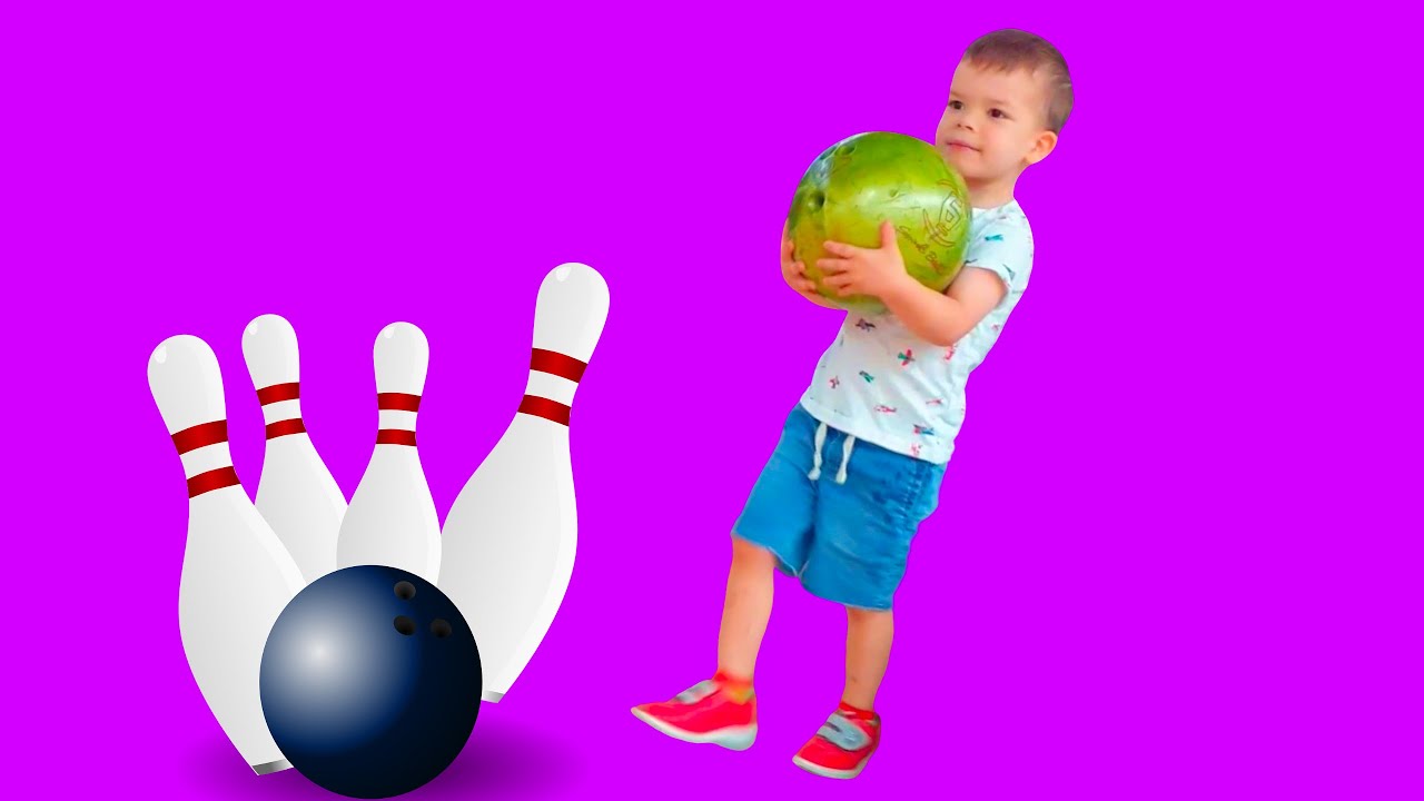 Mark First time playing bowling! Bowling for kids! - YouTube