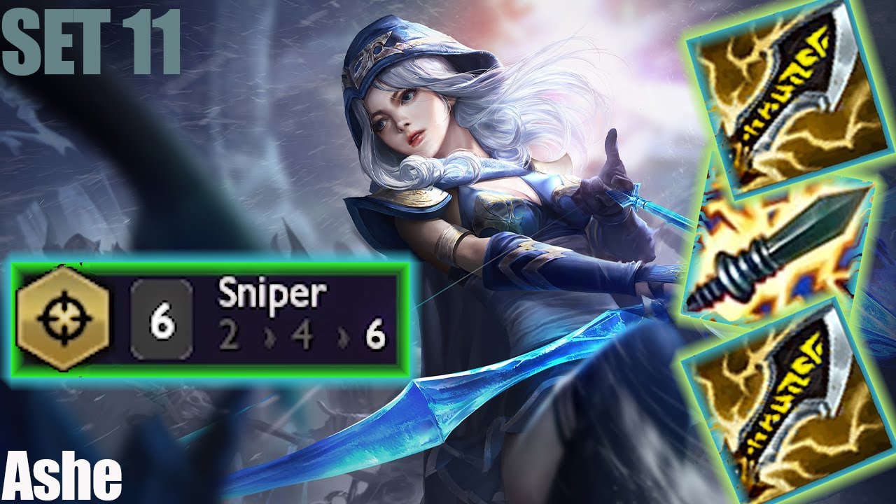 6 Sniper Ashe full critical Carry Team | SET11 PBE - YouTube