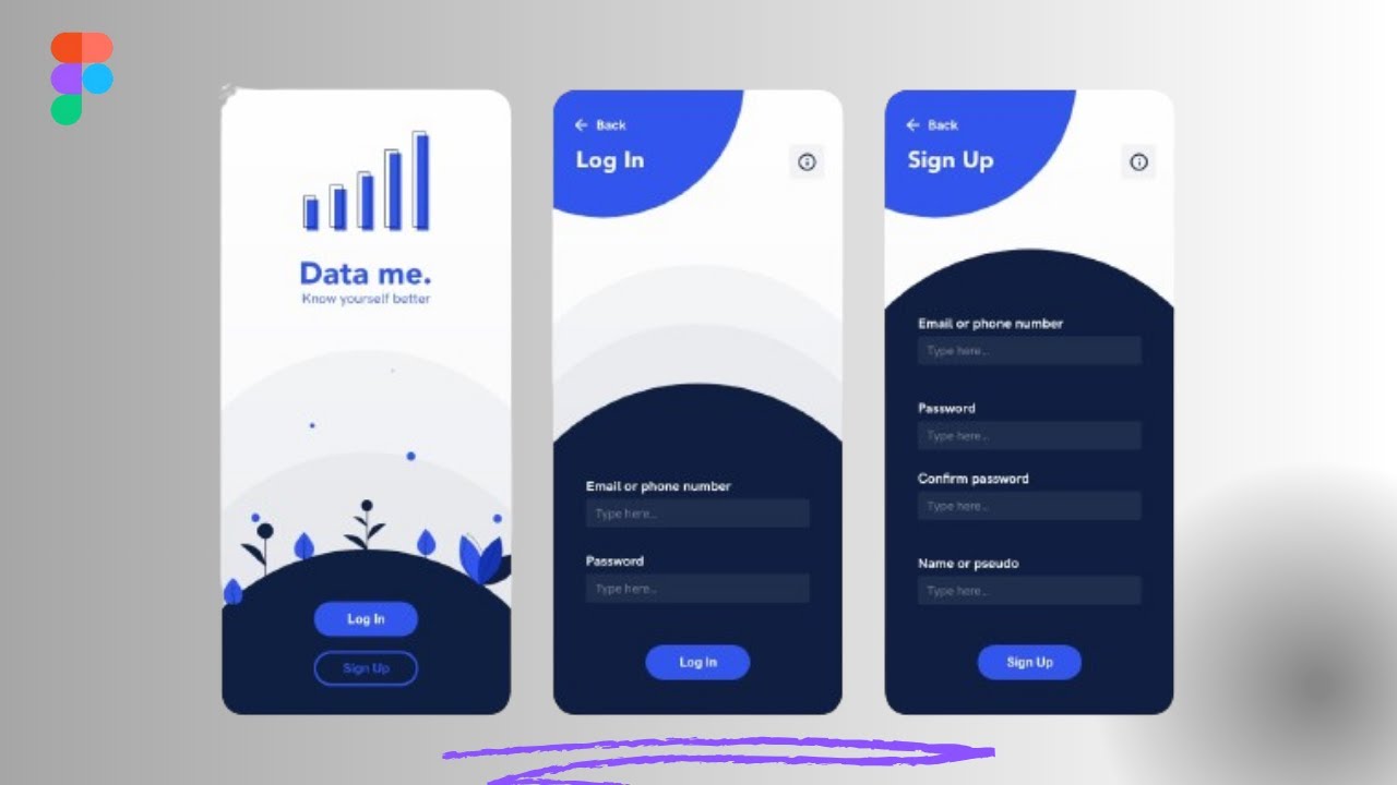 Mobile App UI Design | Sign In and Sign Up screens | Figma | Design for ...