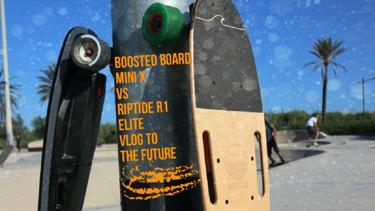 Boosted Board Mini X Vs Riptide in Barcelona. Vlog to the future - YouTube