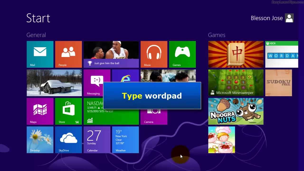 Windows 8 - Create desktop shortcut for wordpad - YouTube