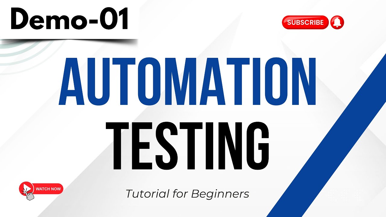 Automation Testing Demo 01 | Automation Testing | Tutorial for ...