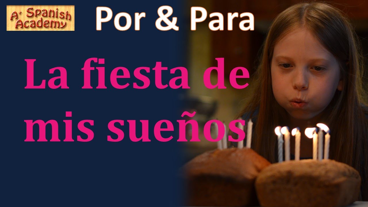 Learn Spanish Por and Para: Become Fluent in Spanish: La fiesta de mis ...