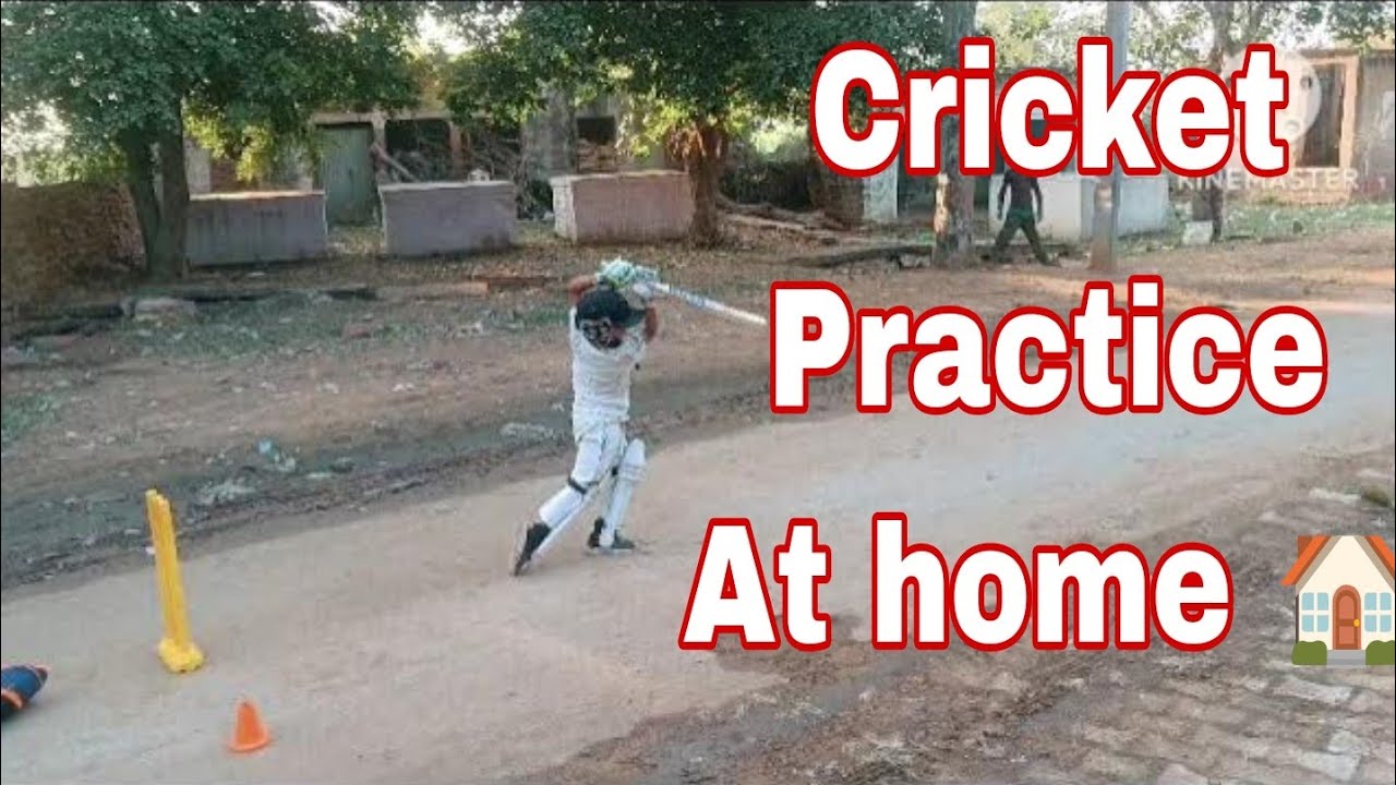 batting practice at home in road #cricket #cricketlover - YouTube