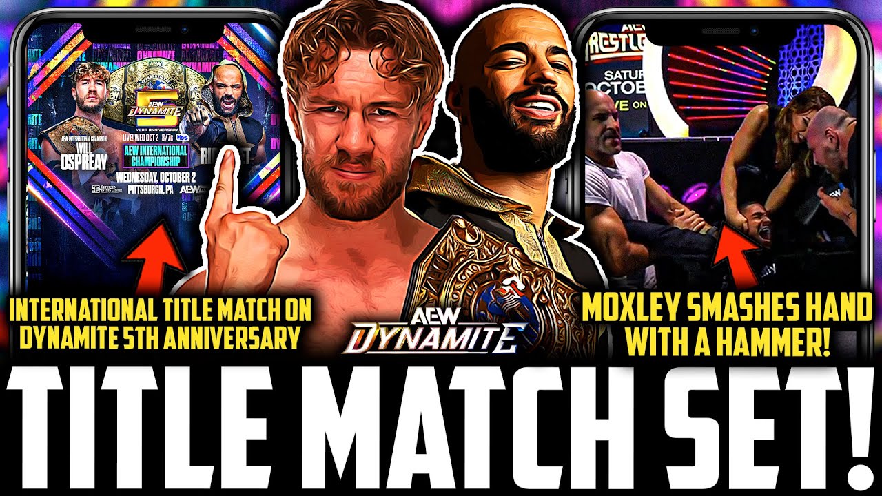 AEW Ospreay vs Ricochet ANNOUNCED! | Moxley SMASHES Hand With Hammer ...