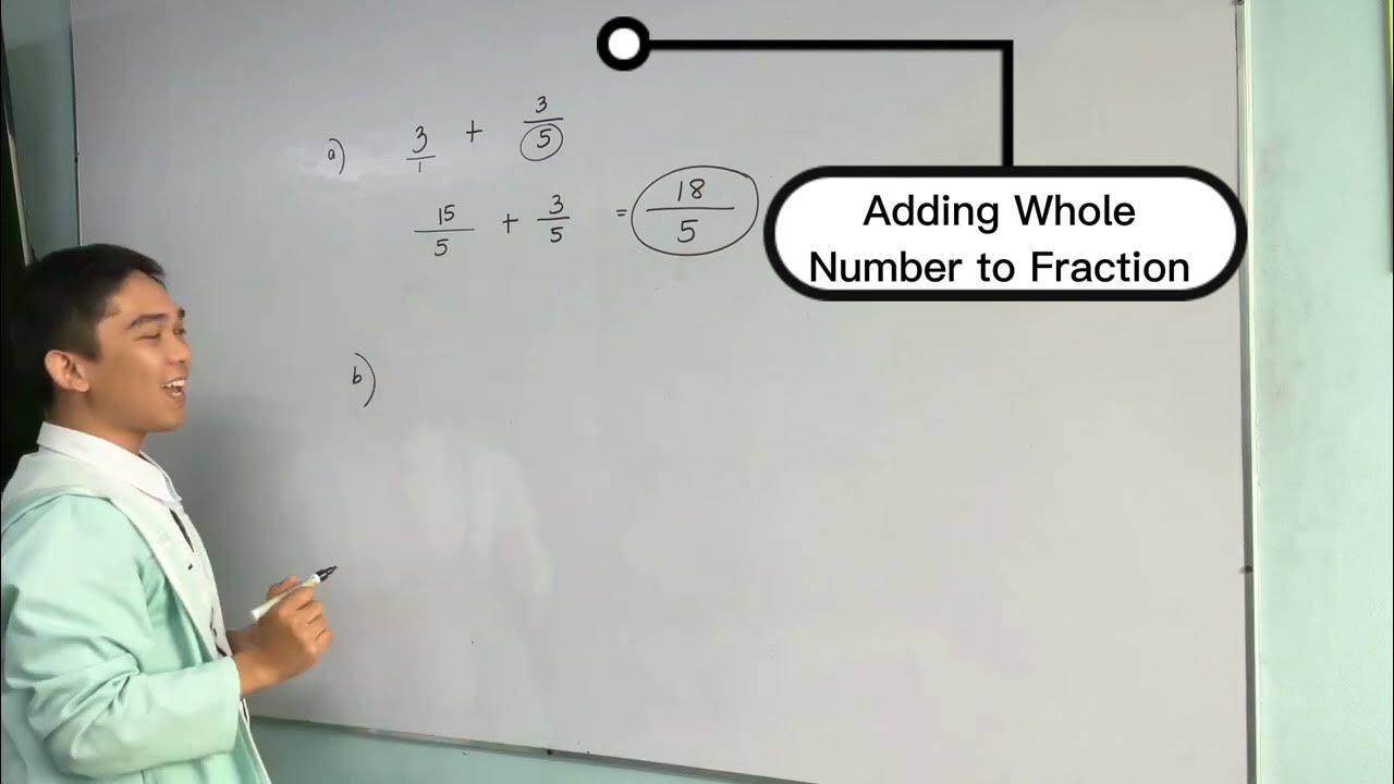 Adding Whole Number to Fraction - YouTube