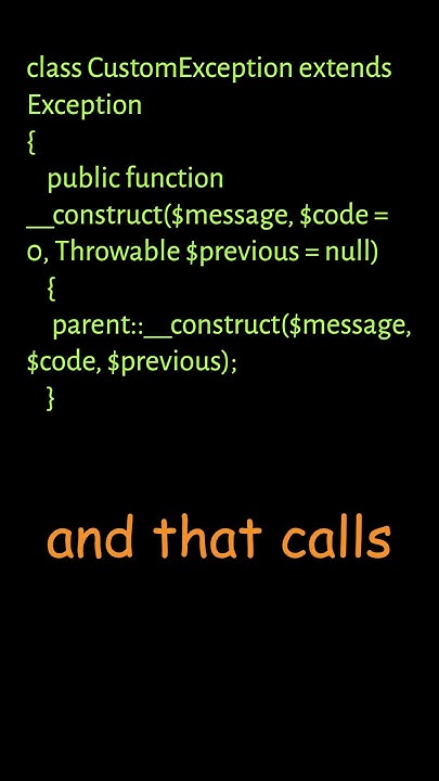 What are custom exceptions in PHP - YouTube