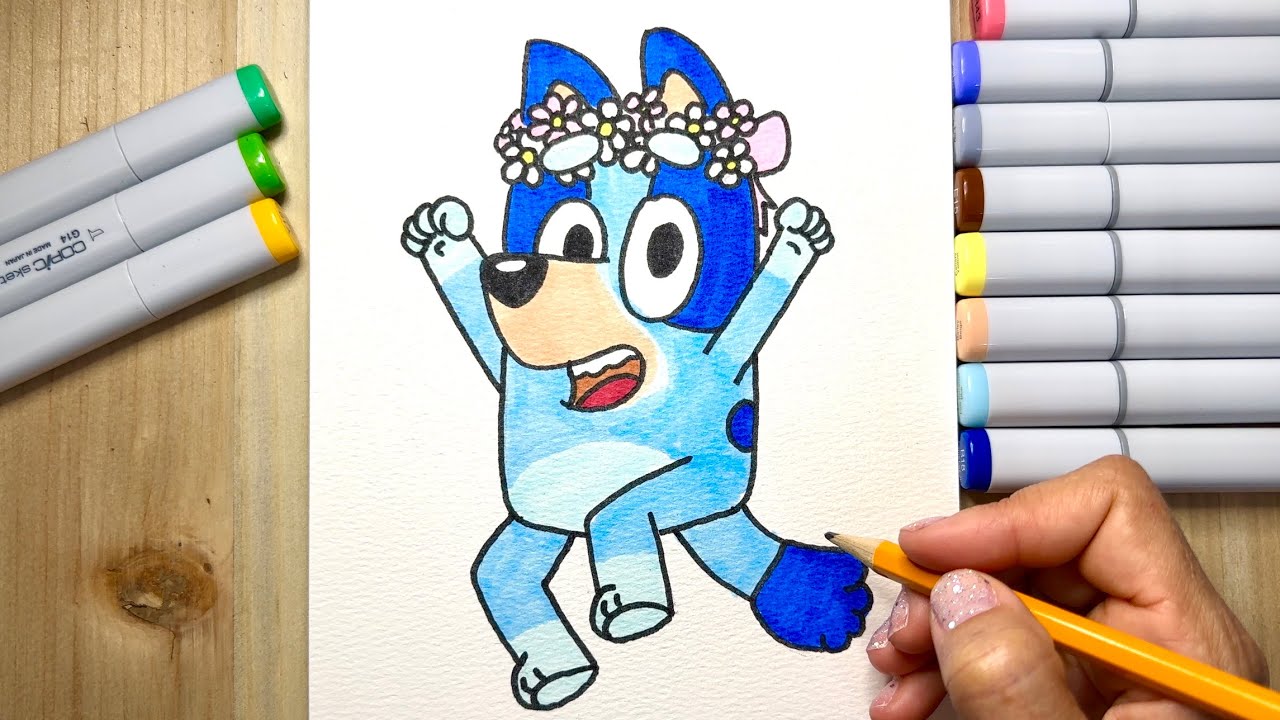 The Sign - Bluey - how to draw Bluey - YouTube