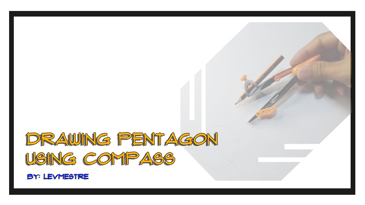 Drawing Pentagon using Compass - YouTube