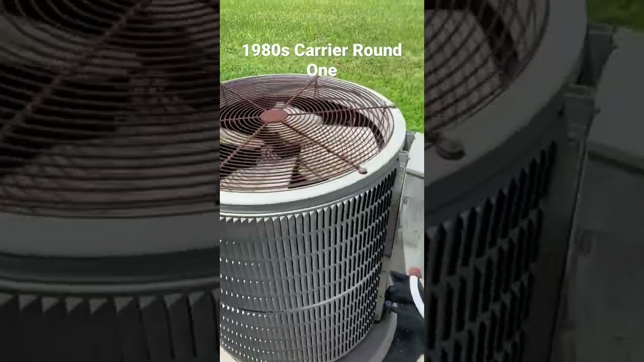 1980s Carrier Round One Air Conditioner Running - YouTube