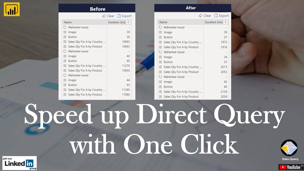 Speed Up Power BI Direct Query With One Click YouTube Speed Up Power BI Direct Query With One Click YouTube