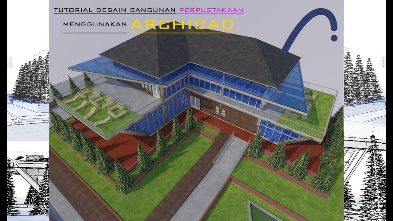 Tutorial Desain Bangunan Perpustakaan || Part 4 - YouTube