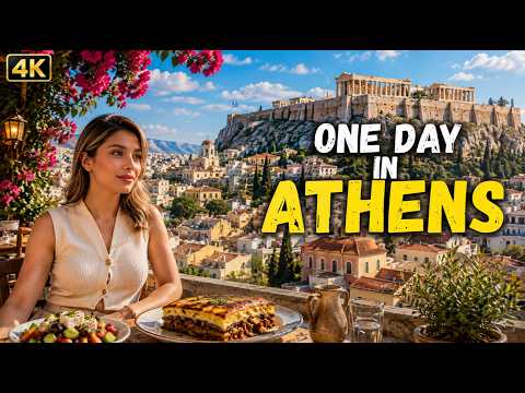 One Day in Athens 🇬🇷 | 4K Walking Tour in Athens, Greece