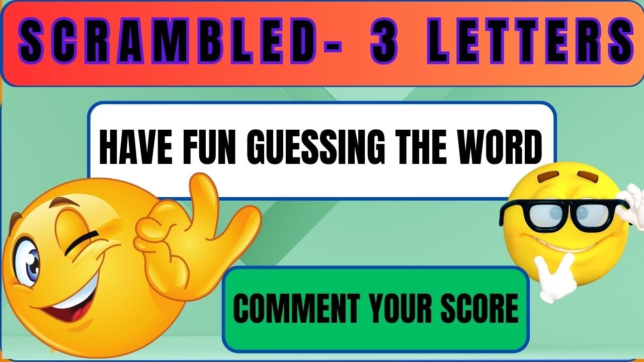 5 Sec challenge I Unscramble the Mystery: Guess the Word Challenge (3 ...