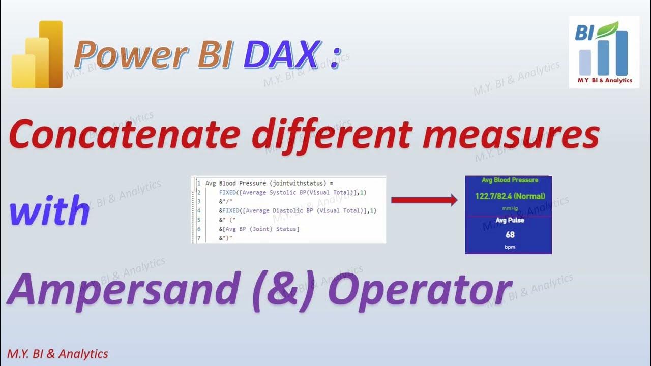Power BI DAX: A Joint Measure to concatenate different measures with ampersand (&) Operator ...