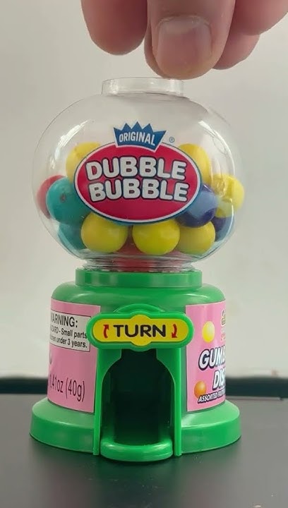 Mini double bubble gum machine #minitoys #asmr #gumball - YouTube
