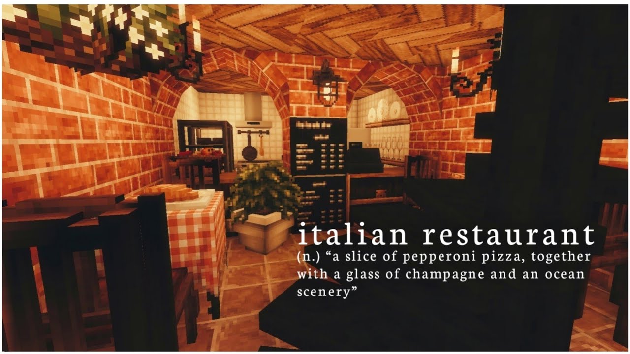 a tour of an italian restaurant | minecraft je | cocricot - YouTube
