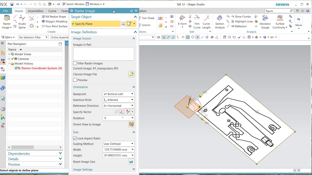 How to import jpg/tiff file to use as template for sketching, Siemens ...