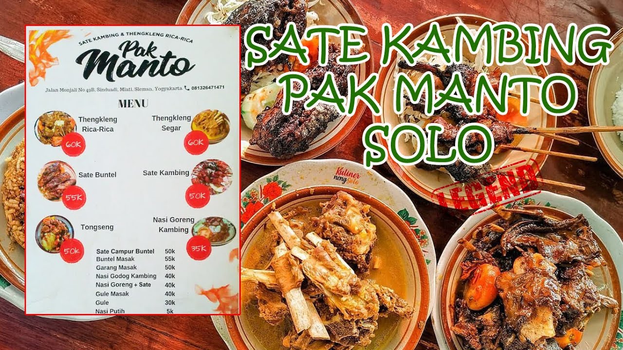 Sate Kambing Pak Manto SOLO, JOSSSSSS!! - YouTube