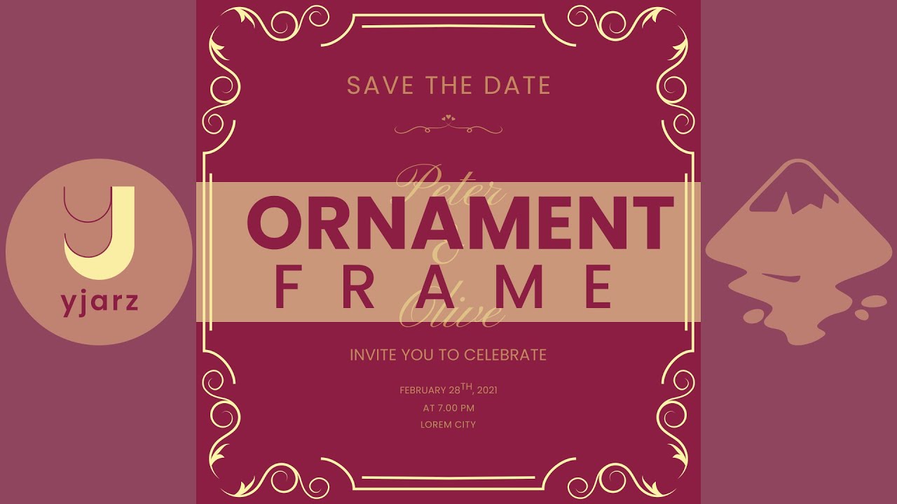 Inkscape Tutorial: Ornament Frame - YouTube