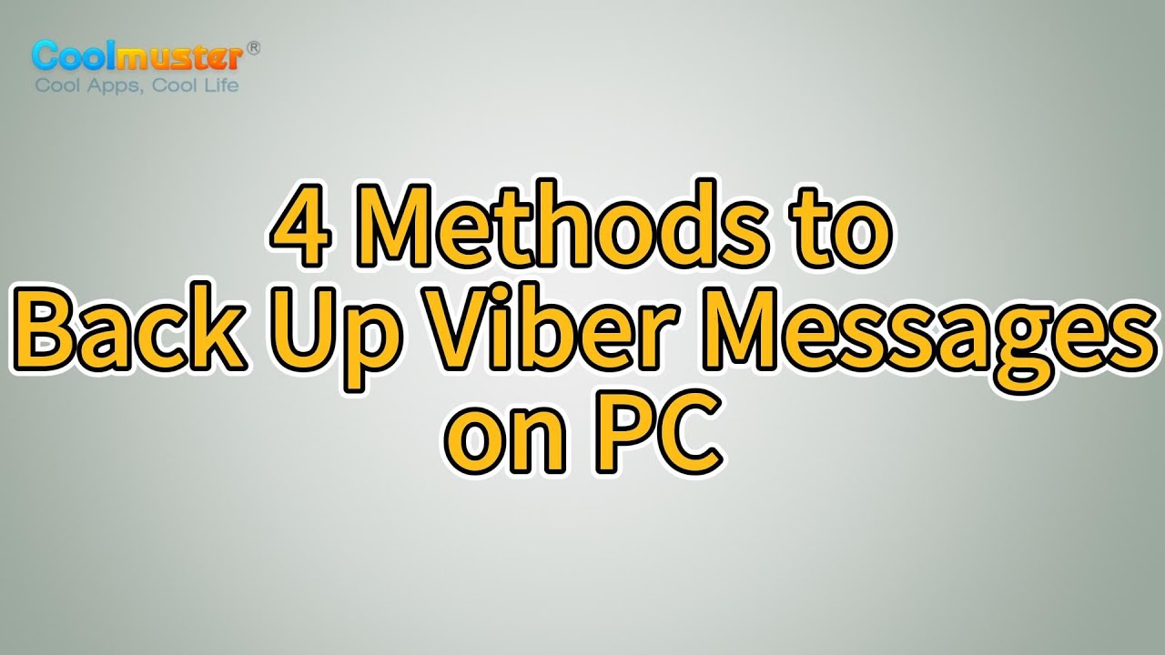 How to Back Up Viber Messages on PC? [4 Ways] - YouTube