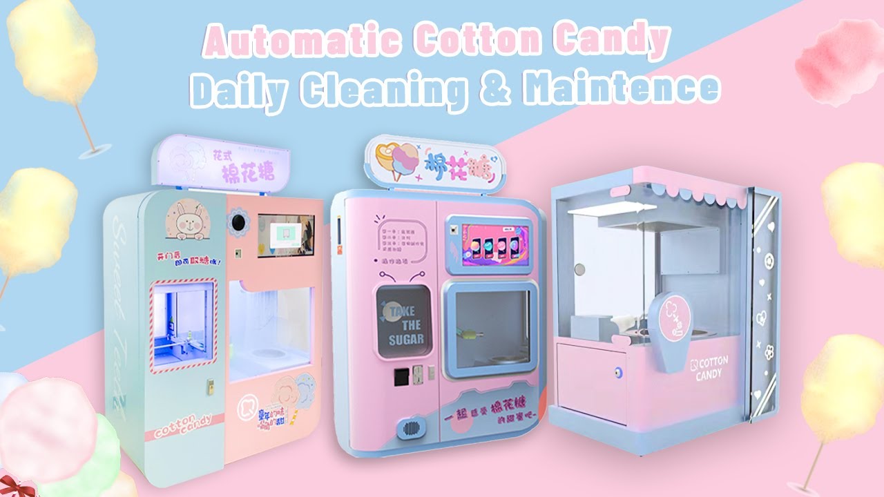 Automatic Cotton Candy Daily Cleaning & Maintence. - YouTube