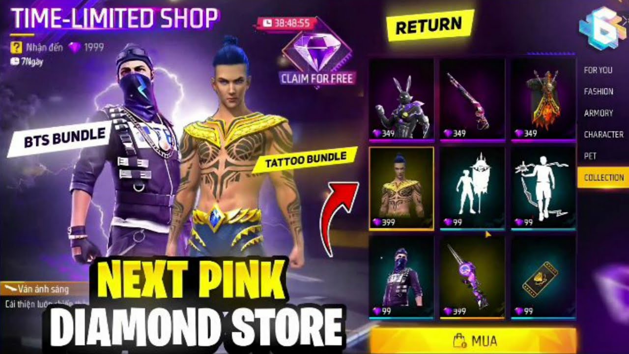 Next Pink Diamond Store || Pink Diamond Event Free Fire Bd Server ...