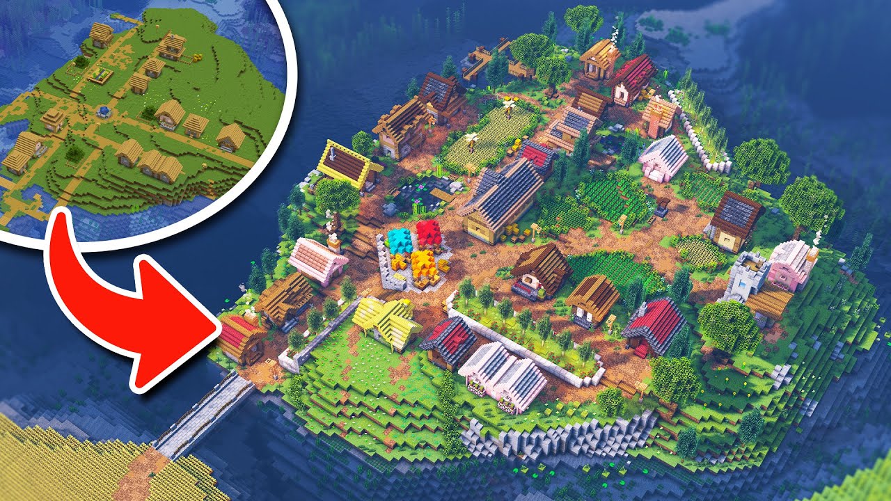 I Transformed All 28 Villager Houses in Minecraft - YouTube