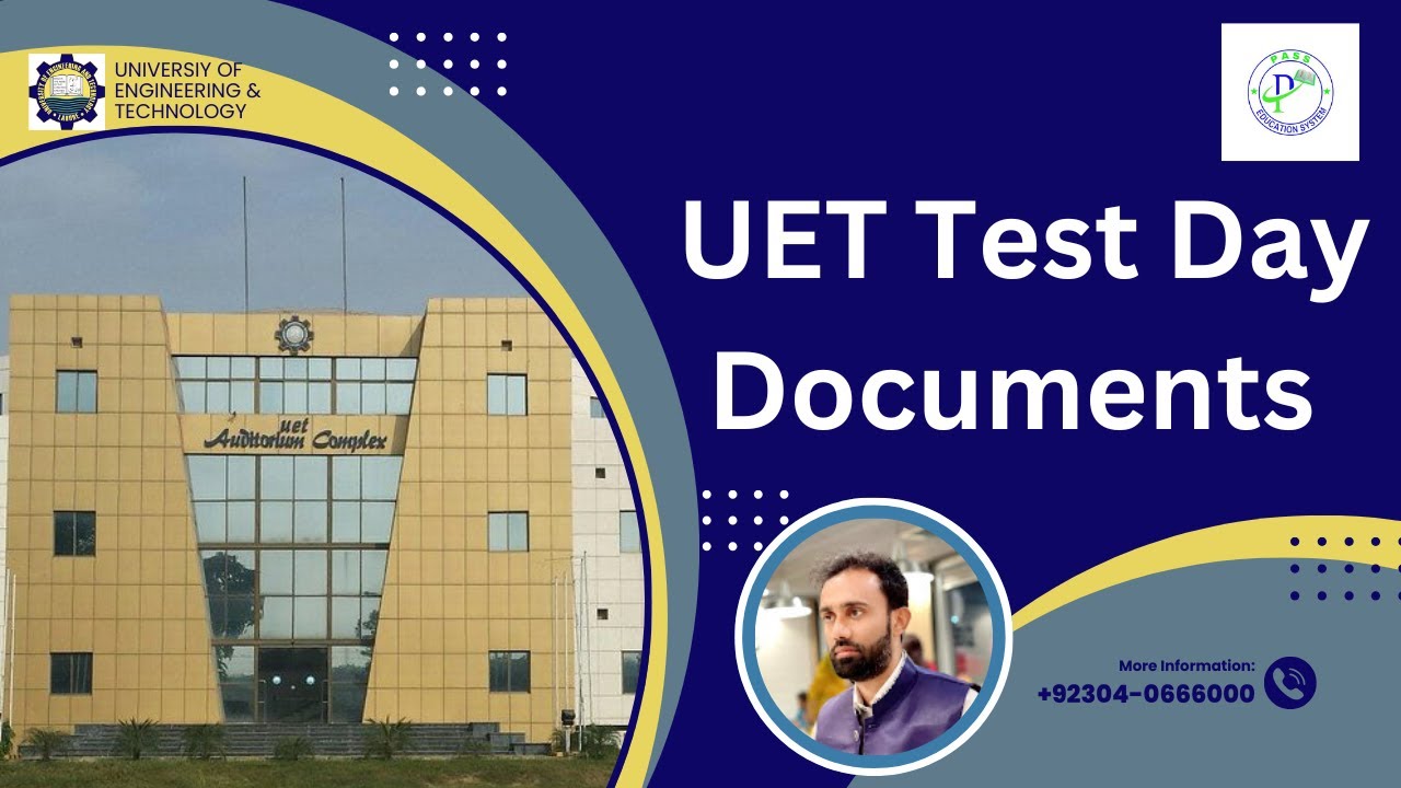 UET ECAT 2025 Documents I UET Test Day Documents I UET Photo ID I UET ...