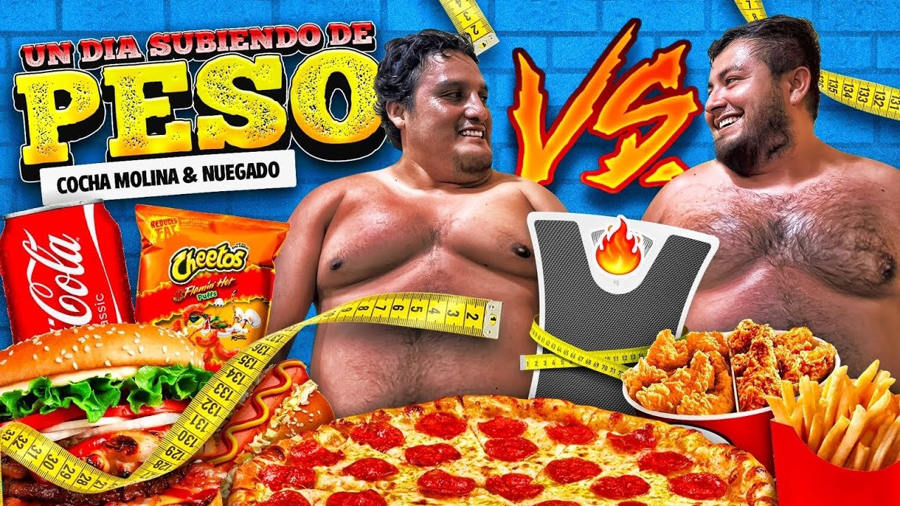 🔥RETO UN DIA SUBIENDO DE PESO CON EL CREW RETOJORJAIS, COCHA VS NUEGADO ...