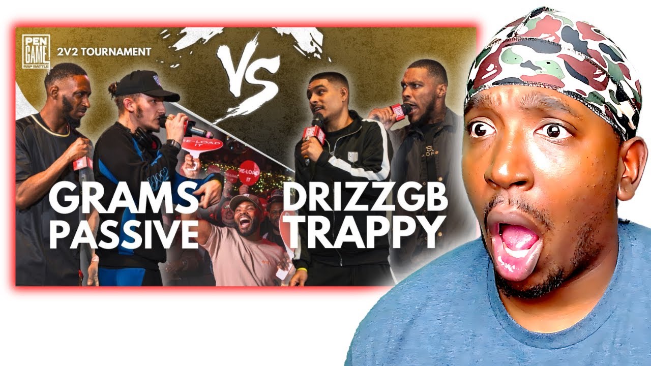 AMERICAN REACTS TO DRIZZGB & TRAPPY vs GRAMS & PASSIVE | PenGame Rap ...