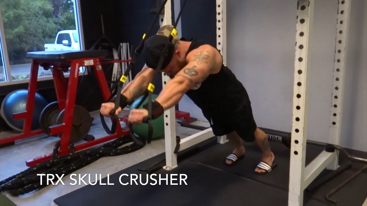 TRX Skull Crushers - YouTube