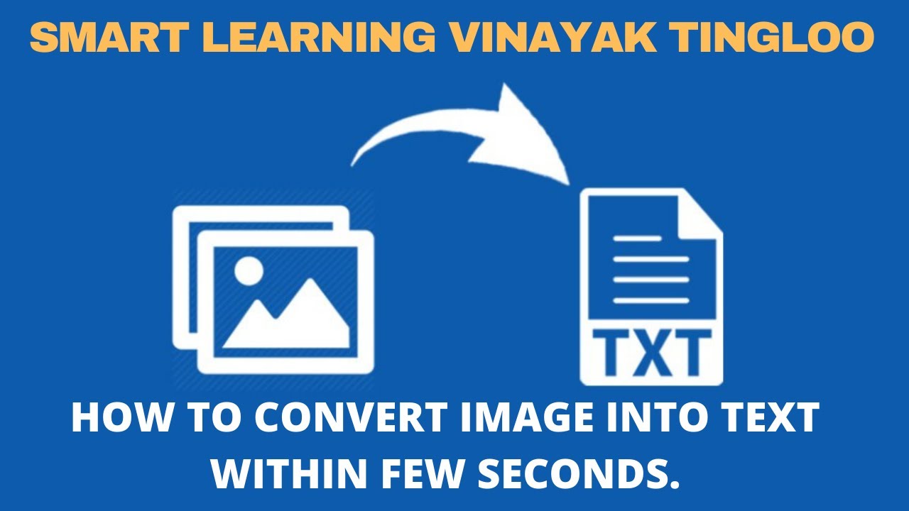 How to convert image into text - YouTube