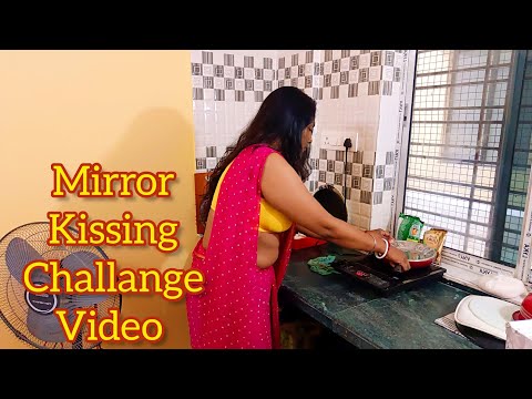 Mirror Kissing Challange Video Part 2 / Indian Housewife Daily Life Vlog (39)