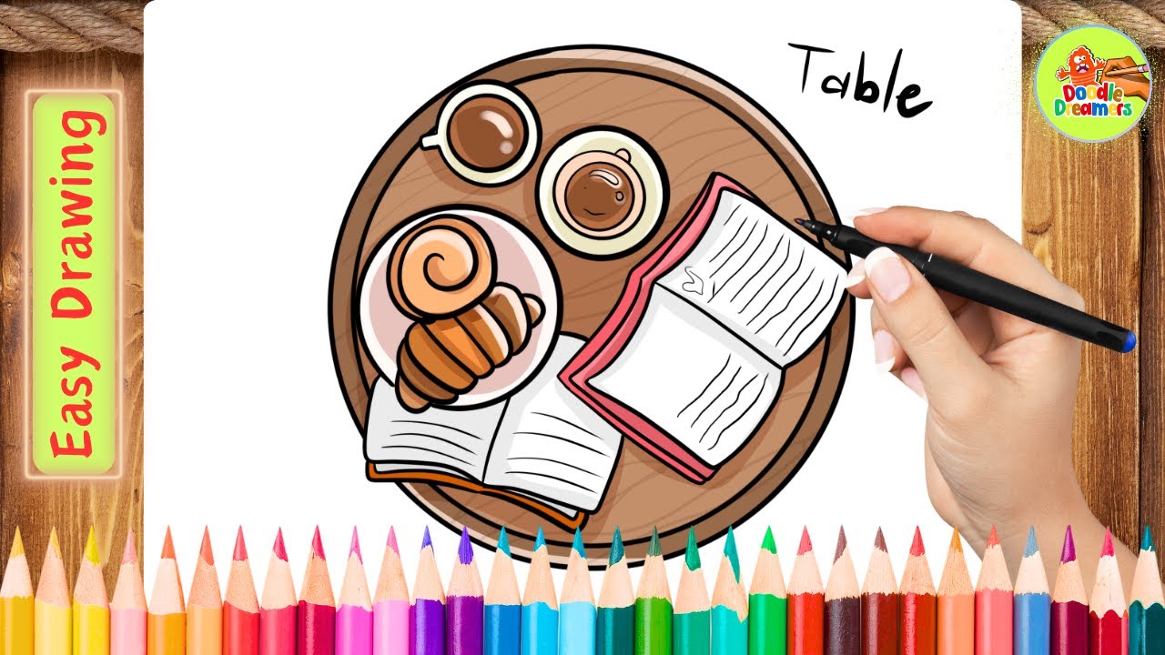 How to Draw a Table | Fun & Easy Step-by-Step Tutorial for Kids ...
