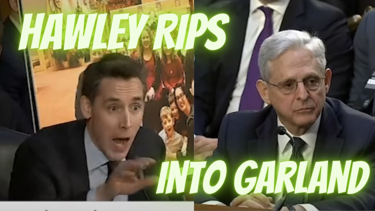 Josh Hawley Rips Into Merrick Garland!!! - YouTube