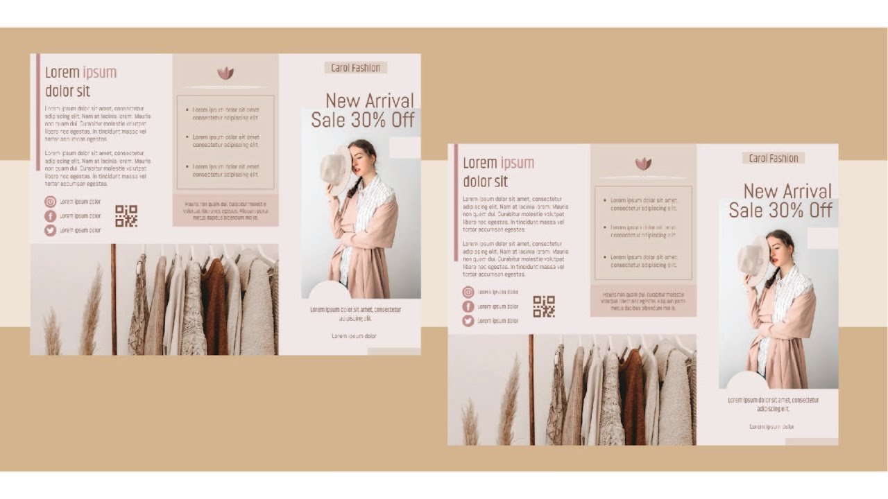 Create Brochure for Boutique Prompt New Arrival Sale - YouTube