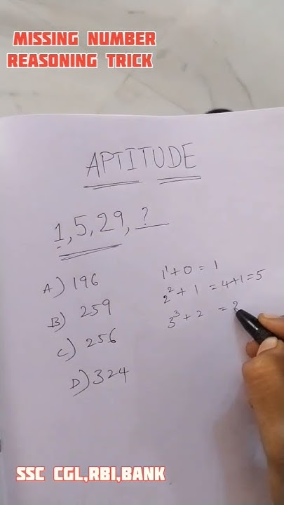 Missing number: Reasoning Trick for all competitive exams - YouTube