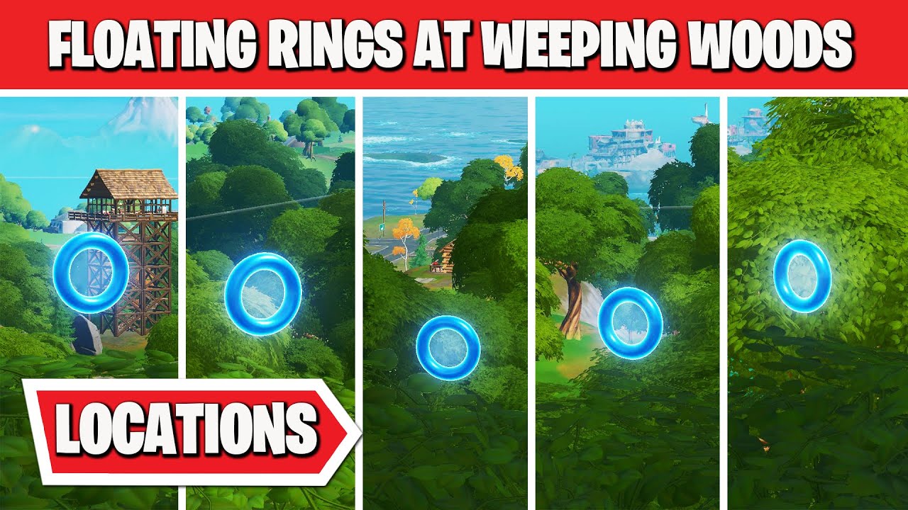 Collect Floating Rings at Weeping Woods in Fortnite week 7 Challenge ...