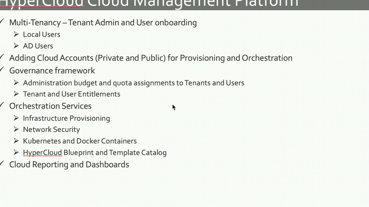 HyperGrid - HyperCloud Intro and Onboarding Users with HyperCloud Cloud Management Platform (CMP ...