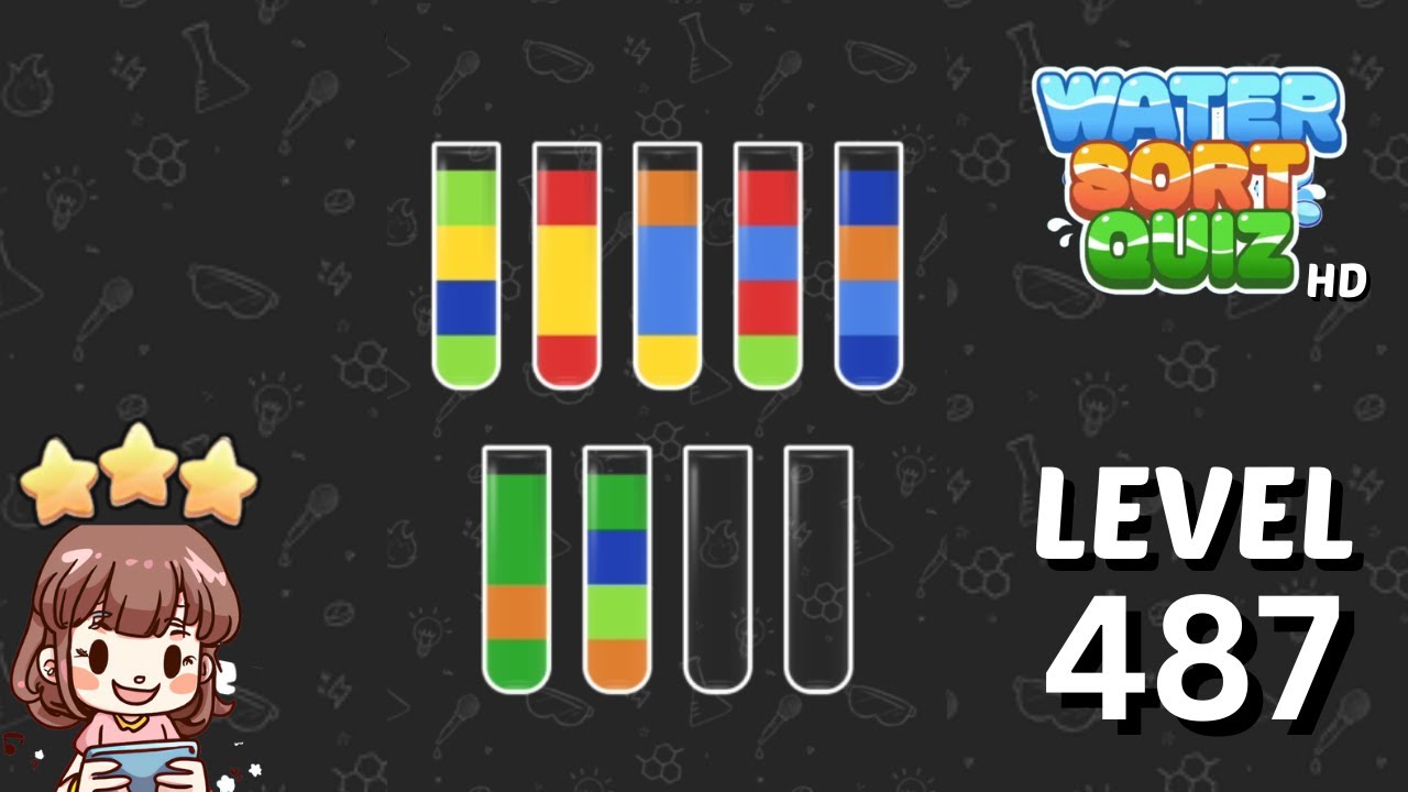 Water Sort Quiz Level 487 Solution Walkthrough 🧪 - YouTube