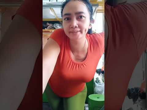 Legging try on hijau Tante gemoy
