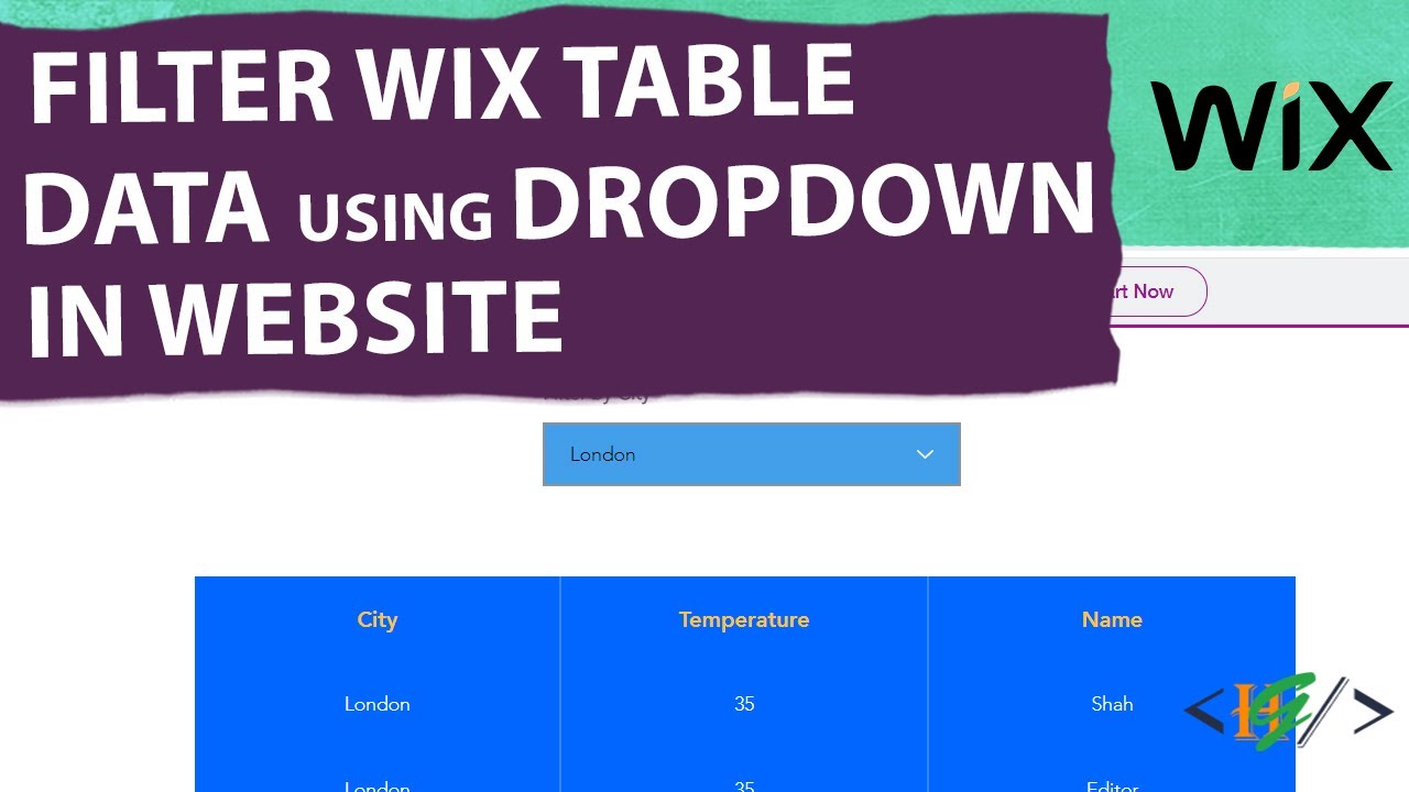 How to Filter Wix Table Data using Dropdown in Website | Show Filter ...