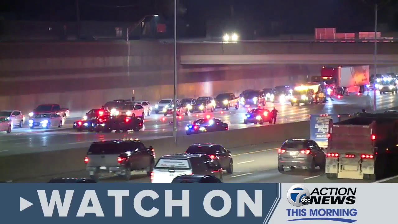 EB I-696 closed at Woodward due to fatal crash - YouTube