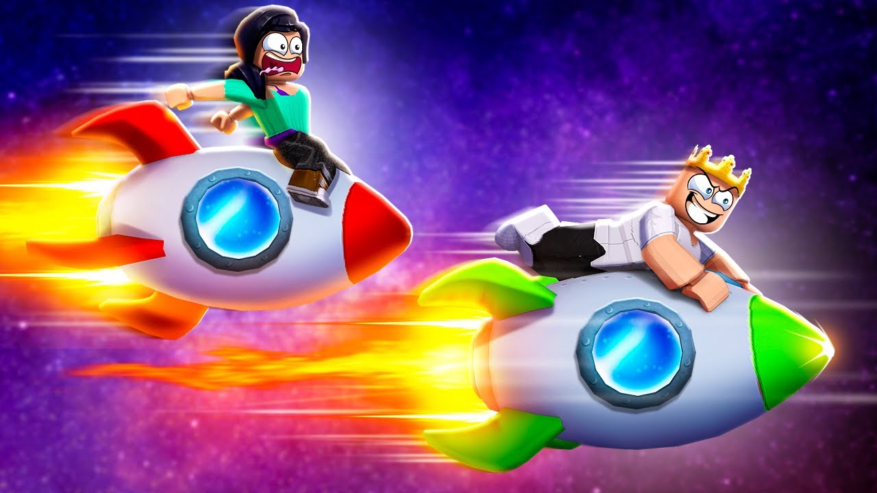 Racing My GIRLFRIEND On SUPER SPEED ROCKETS In Roblox - YouTube