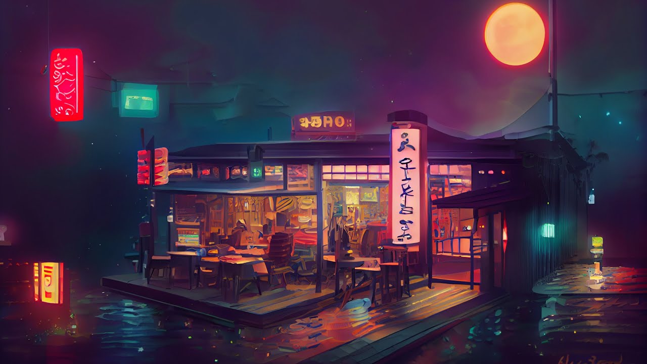 Japanese Night Cafe lofi hip hop mix - YouTube