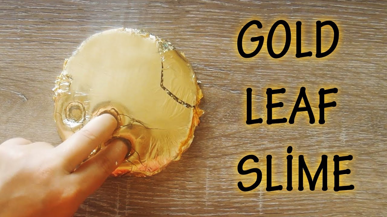 Gold Leaf Slime -Satisfying Slime ASMR ! - YouTube