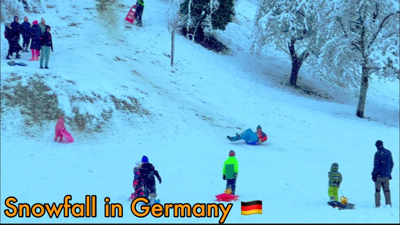 Snowy Walk, Germany Winter Walking Tour | 4K| Sledding - YouTube